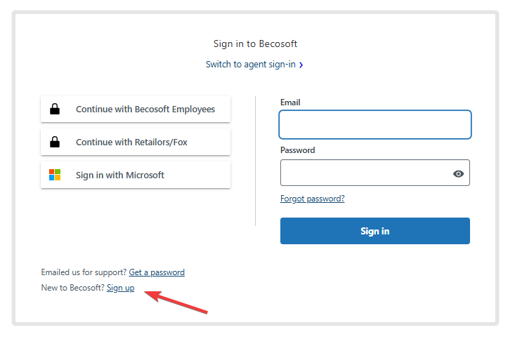 Customer Portal: Creating a new Customer Portal user – Becosoft